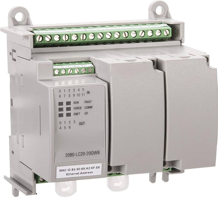2080-LC20-20QWB | Allen-Bradley Micro820 Controller, 12-In/8-Out