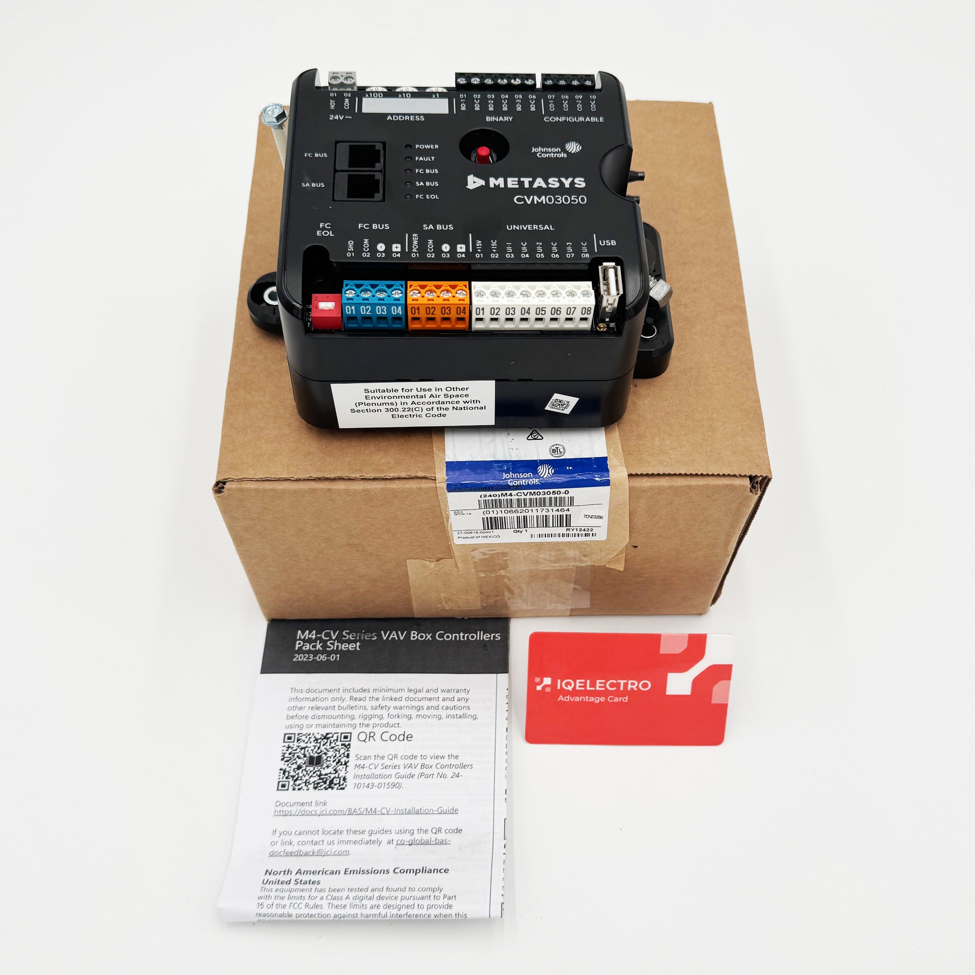 M4-CVM03050-0 | JOHNSON CONTROLS BACnet MSTP/N2 VAV Box Controller